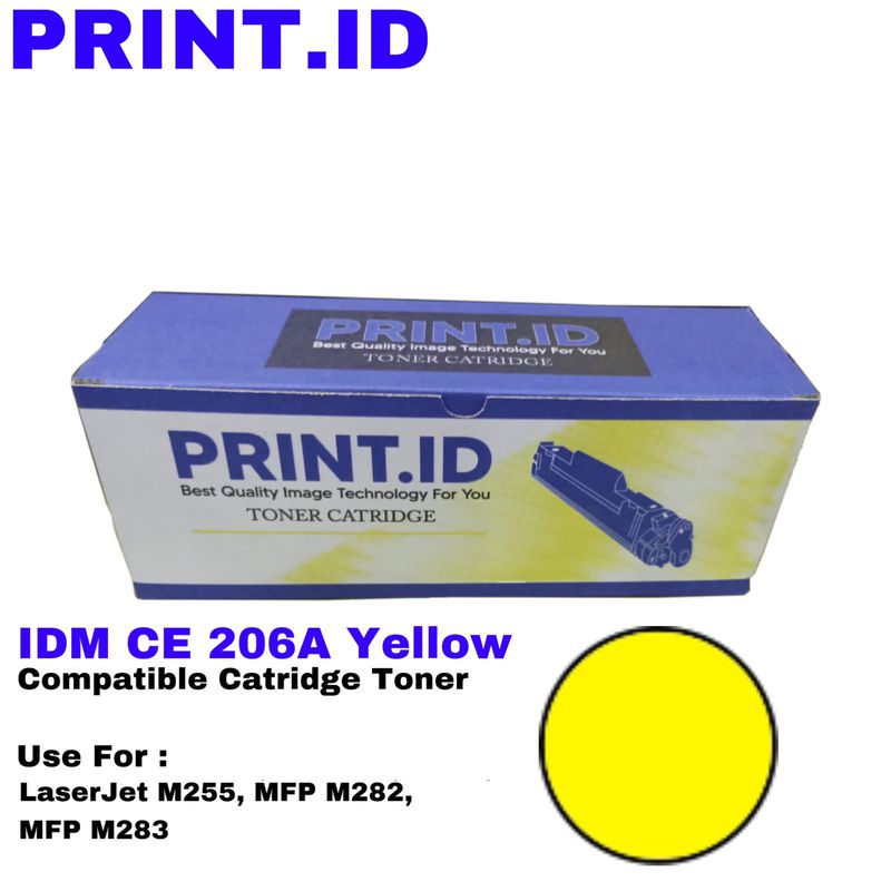 IDM CE 206A Yellow Compatible Catridge Toner HP 206A W2112A Yellow Toner