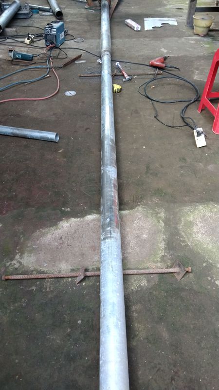 Tiang Khusus 7 meter Double ornamen 1,5 m ( 2 segmen : 4", 3")