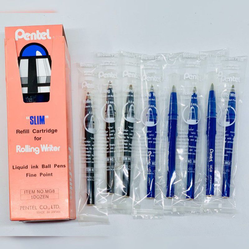 Tinta Refil Bolpoint Pentel Biru & Hitam