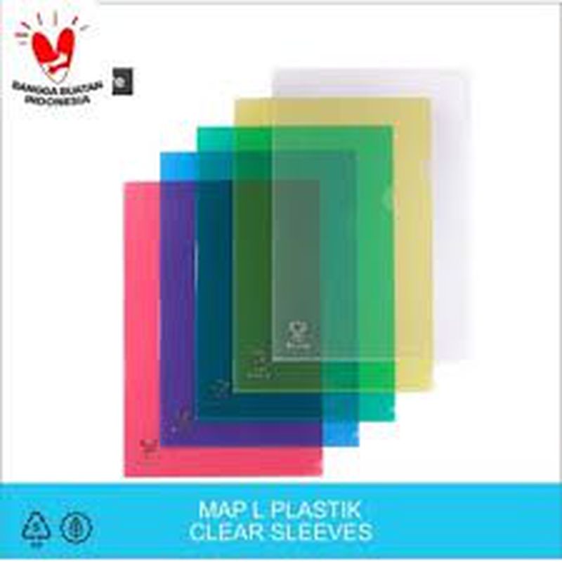 Map Plastik Bening/Map L/Clear Sleeves Eagle Files A4 E 201 - Merah