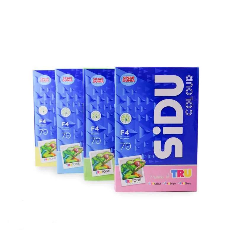 KERTAS HVS FOLIO WARNA 70 GRAM MEREK SIDU F4
