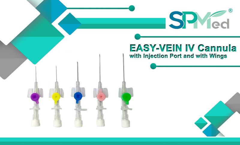 EASY-VEIN IV Canulla With Injection Portand With Wings - 20G Pink