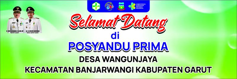 SPANDUK SELAMAT DATANG POSYANDU PRIMA PKM BANJARWANGI