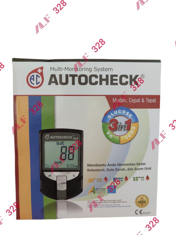 Alat Autocheck 3 in 1 / GCU / Gula / Kolesterol /Asam Urat
