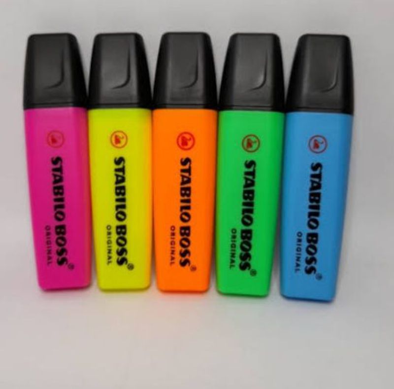 Stabilo (Hijau,Kuning,Biru,Merah Muda) - Merah