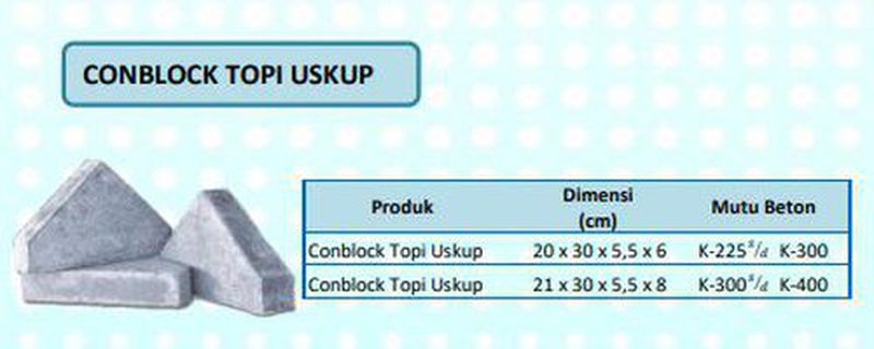 Conblock Topi Uskup - 20x30x5,5x6