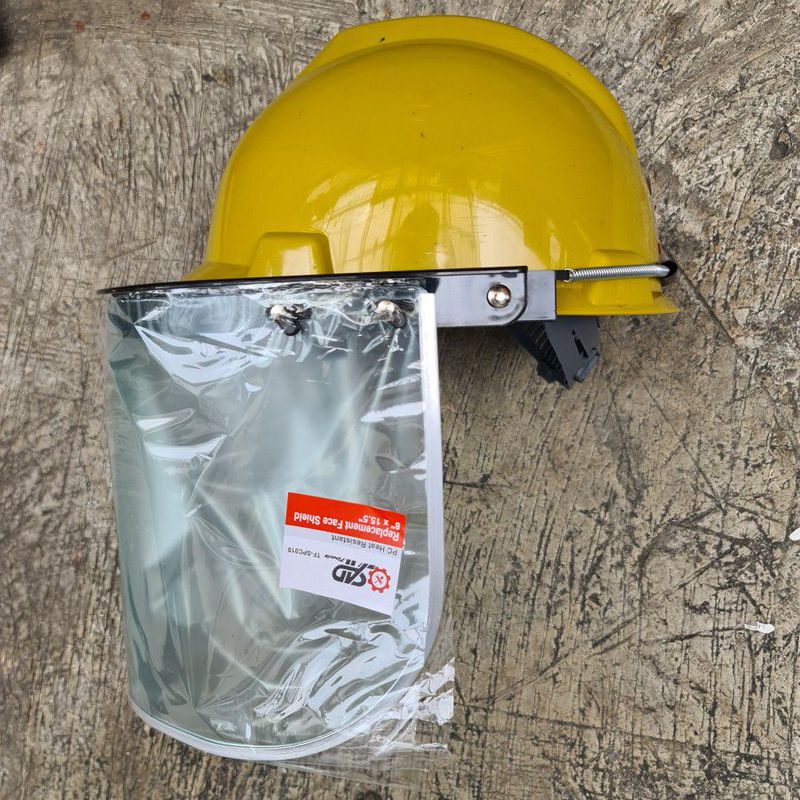 Helm APD dengan faceshield