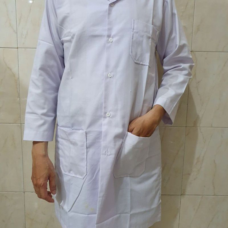 Baju laboratorium / Jas lab / lengan panjang - XL