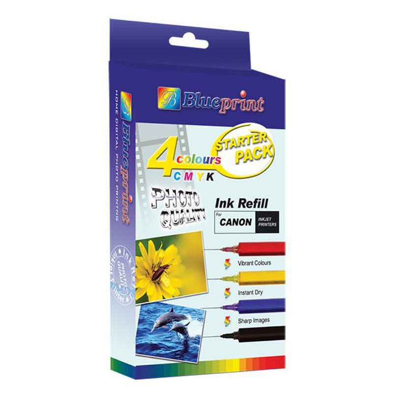 Starter Pack Ink Refill Canon 4 Colour Blueprint