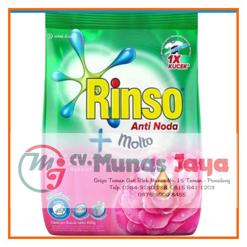 SABUN CUCI PAKAIAN / DETERJEN RINSO 800 GR