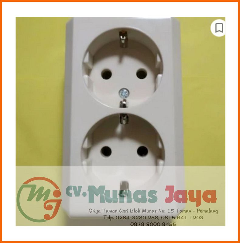 STOP KONTAK BROCO DOUBLE / 2 LUBANG