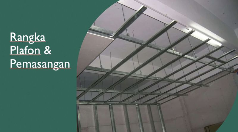 Rangka Plafon Besi Hollow & Pemasangan