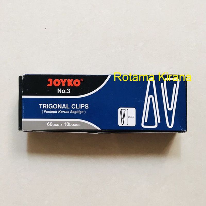 Penjepit Kertas Surat / Paper Clips Joyko No. 3 Trigonal