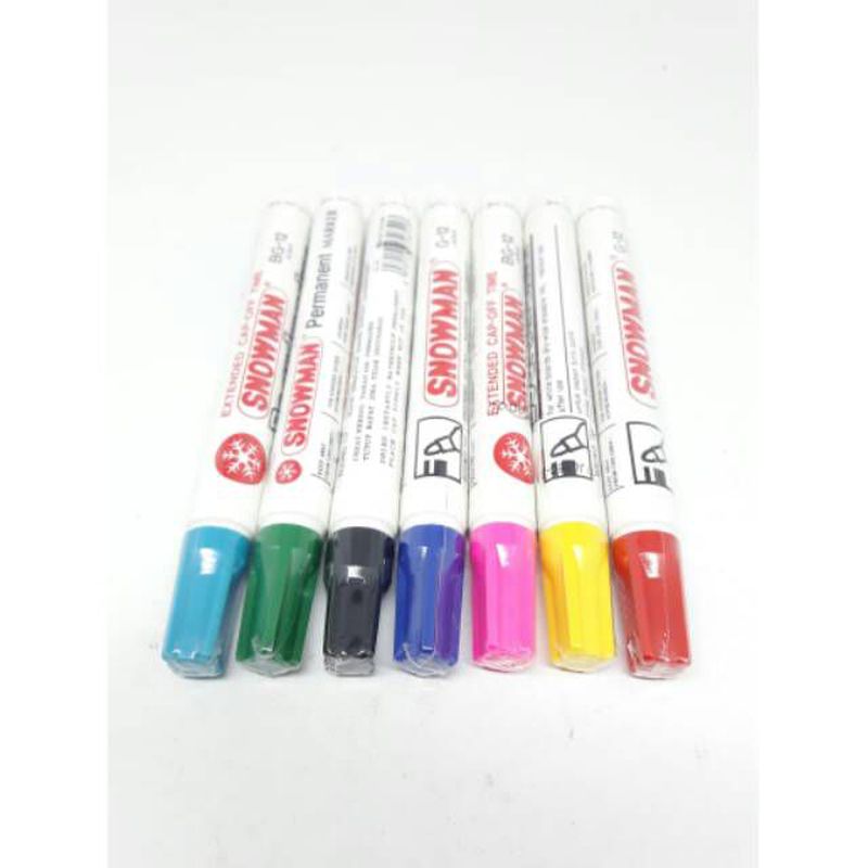 Spidol Snowman Permanent Marker Biru Muda