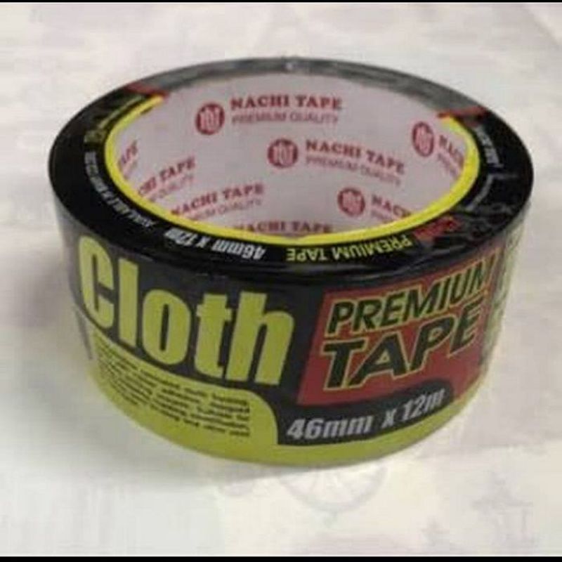 Nachi tape/isolasi hitam/lakban 48 mm 12 meter