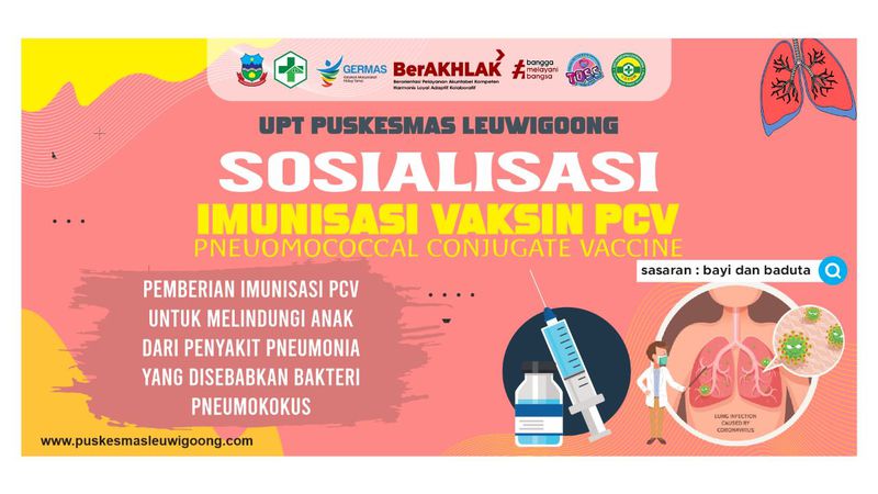 Spanduk Sosialisasi Imunisasi Vaksin PCV uk. 2x1m