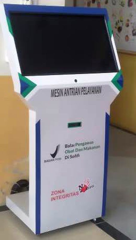 KIOSK PC Antrian Interactive Kiosk Windows 24 Inch touchscreen