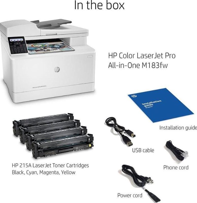 Printer HP Color LaserJet Pro MFP M183fw 183fw (7KW56A)