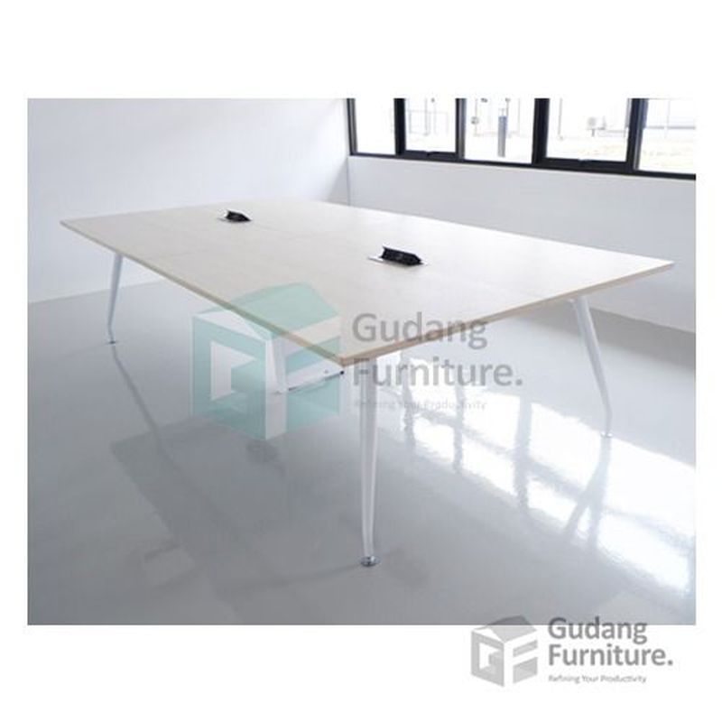 Meja Rapat Kantor Meja Meeting Kaki Besi Metal Murah Aditech 300 x 150 ...