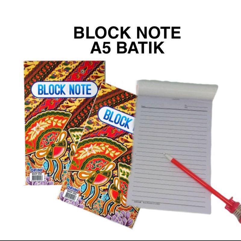 BLOCKNOTES BATIK TIPIS A5
