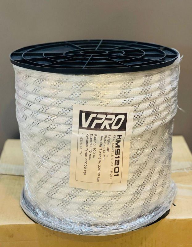 TALI KARMANTEL STATIC ROPE 12MM × 100M VPRO (KMS1201)