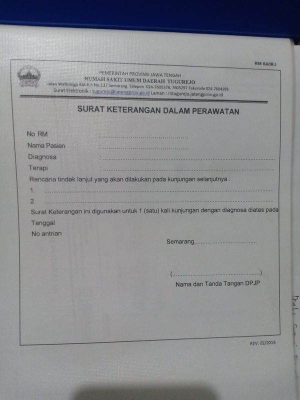 RM 04/IRJ (SURAT KET DALAM PERAWATAN)