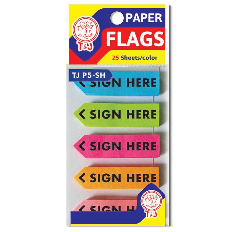Tom & Jerry Sign Here Post it Memo Paper Flag TJ P5 SH 5 colors