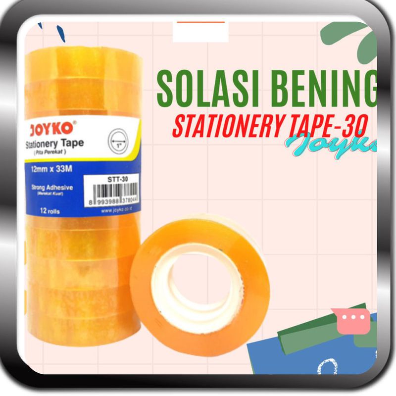 Isolasi Gold Tape Bening - Isolasi 12mm