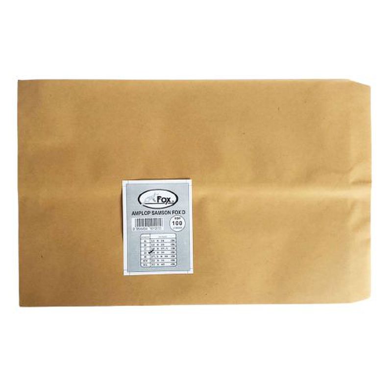 Amplop kertas samson coklat Fox ukuran D