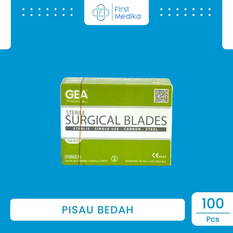 Pisau Bedah GEA / Sterile Surgical Blade / Bisturi No. 10 11 15 20 23 - 20