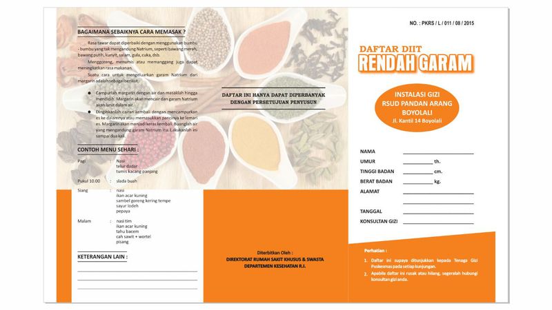 CETAK LEAFLET DIET RENDAH GARAM