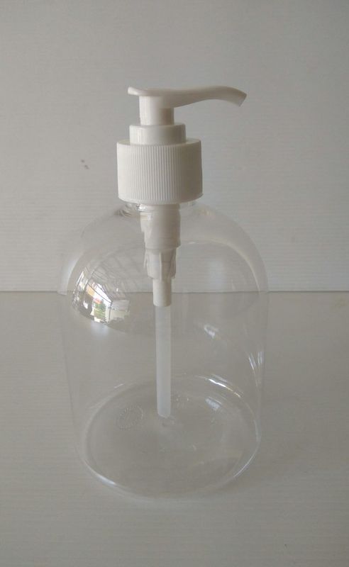 Botol Kosong Bahan Plastik Bening + Pump 500 ml