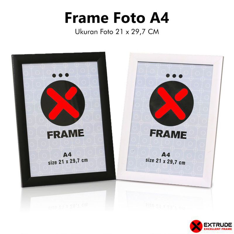 Bingkai/Pigura/Frame Foto Ukuran A4 - Hitam