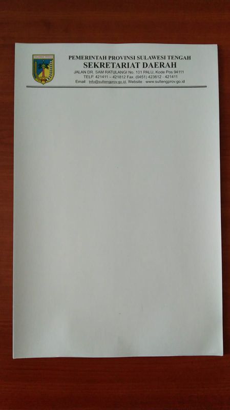 KKB KERTAS KOP GUBERNUR / SEKRETARIAT PROVINSI