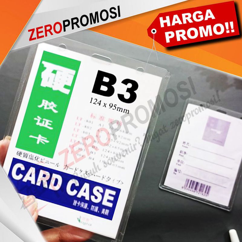 Tempat Kartu Nama Card Case B3 Mika Transparan Murah