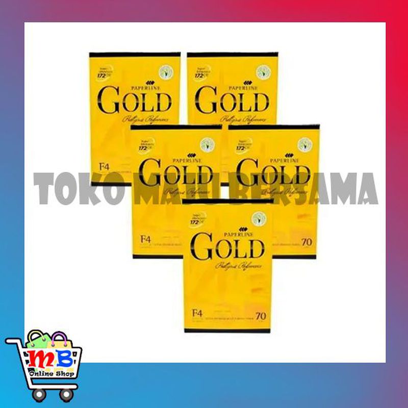 Kertas HVS A4 / F4 | 80 GSM | Merek GOLD - A4 80Gr