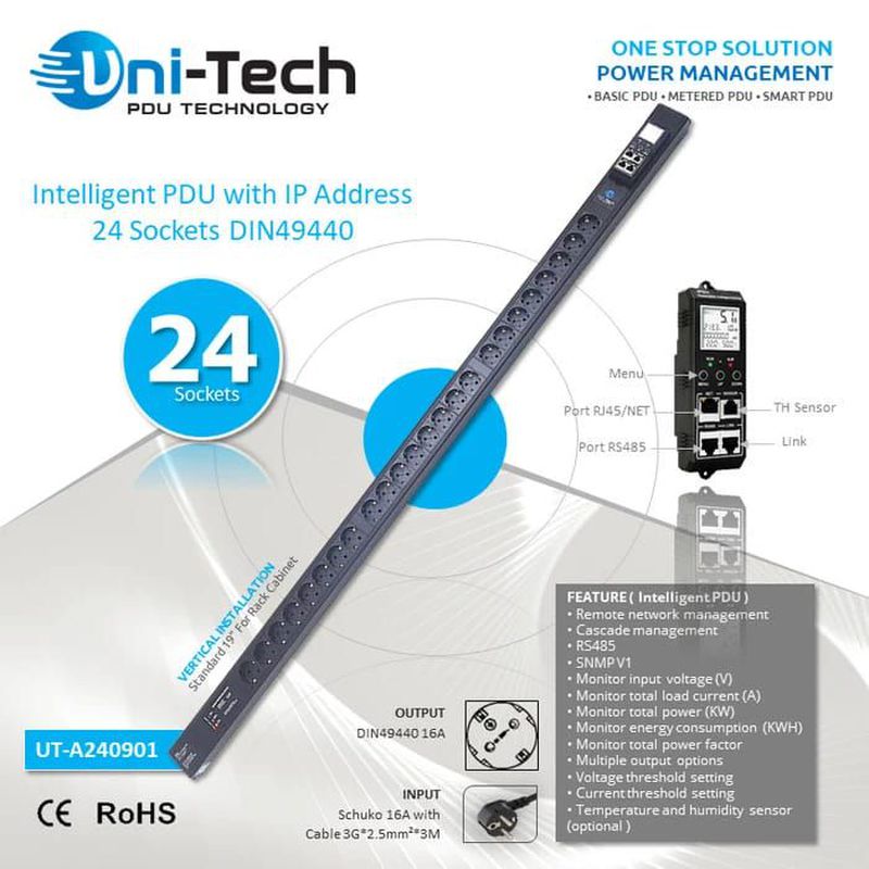 Power Distribution Unit With IP addres and 24 port