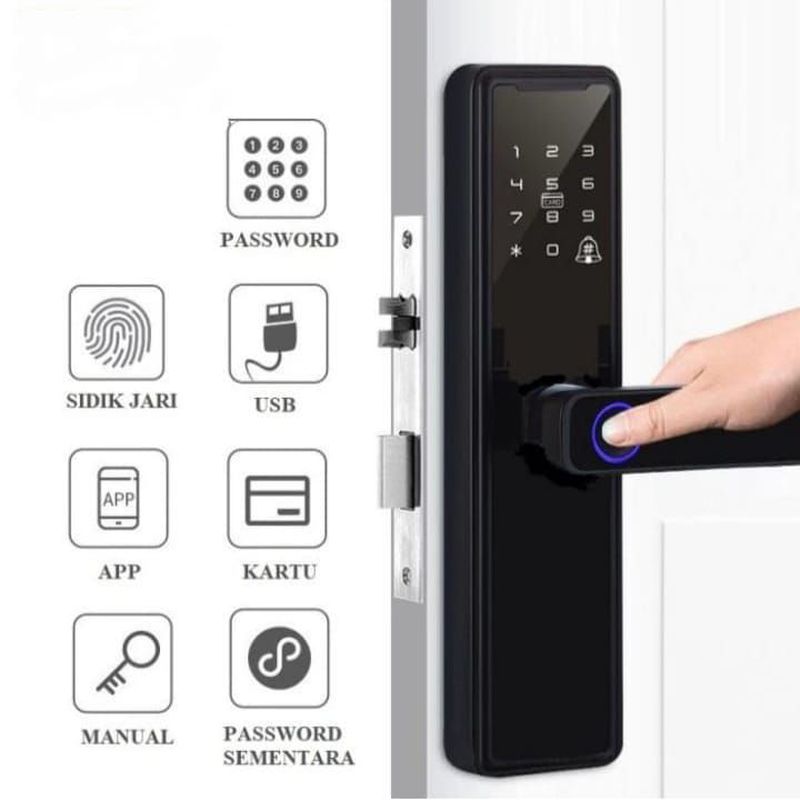 Kunci Smartdoor lock tuya kunci pintu handle password finger print