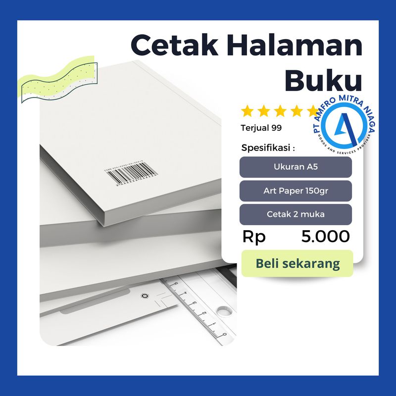 Cetak Halaman Buku uk. A5