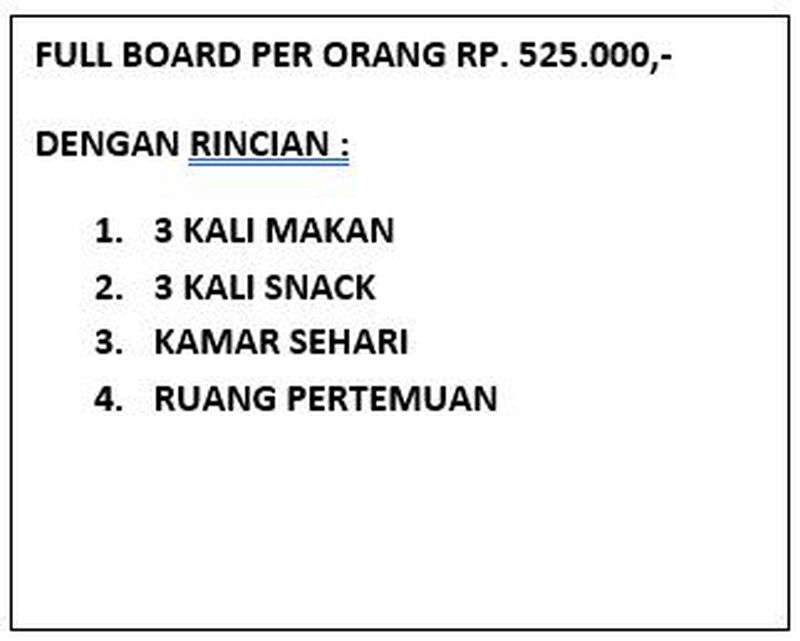 PAKET FULL BOARD MEETING