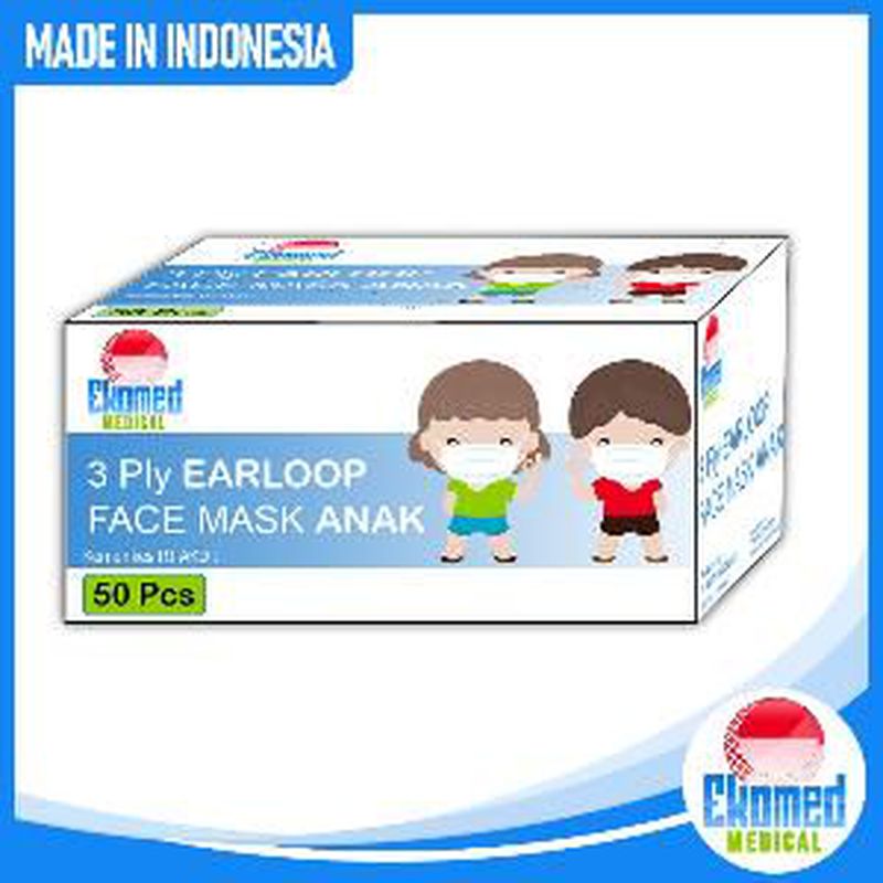 Masker 3 Ply Earloop Anak EKOMED
