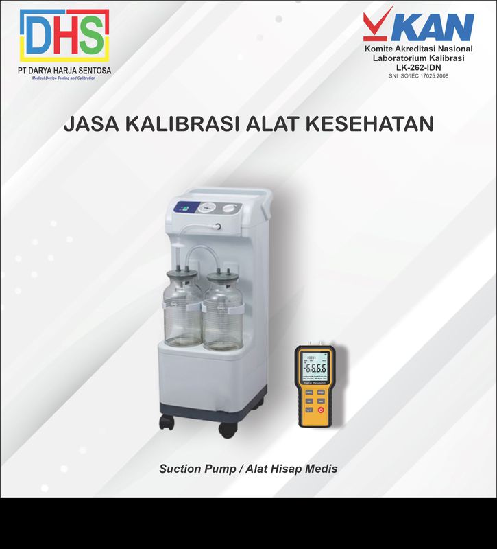 Jasa Pengujian dan Kalibrasi Alat Kesehatan Suction Pump