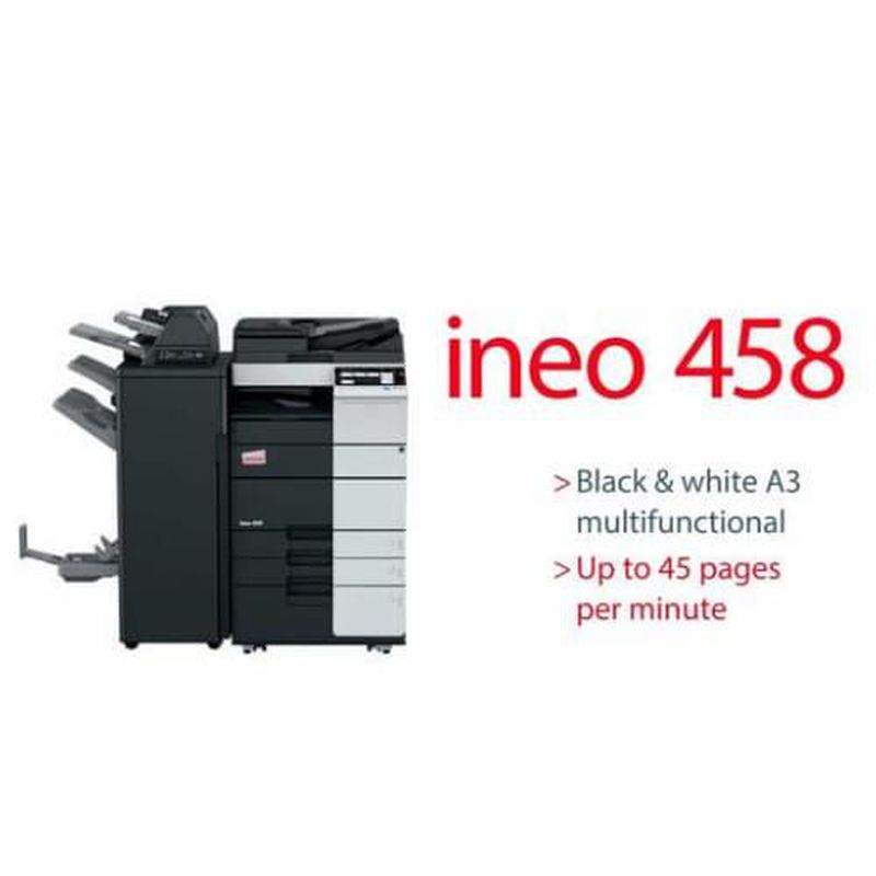Mesin Printer Laser A3 Ineo+ 458( fotocopy)