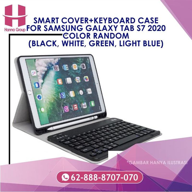 Smart Cover & Keyboard Case for Samsung Galaxy Tab S7 2020-Color Random ...