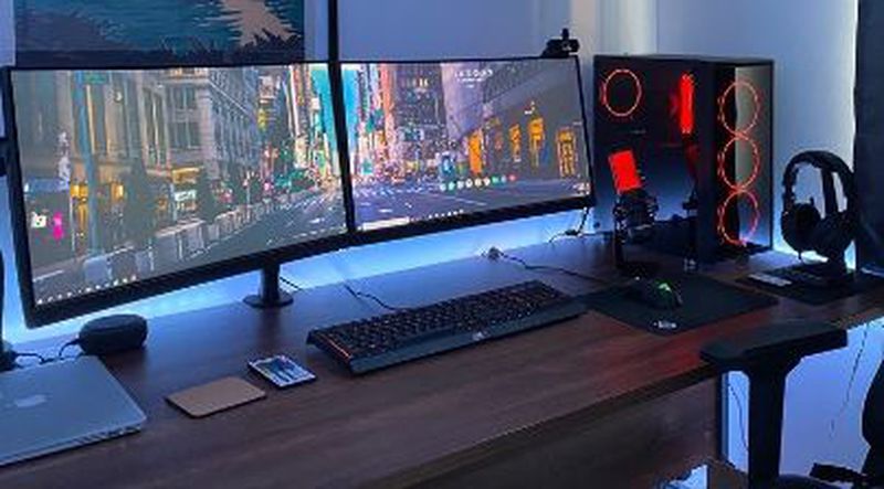 Set Komputer Multimedia Dual Monitor ( SSD 1TB, Tanpa wifi Reciever )