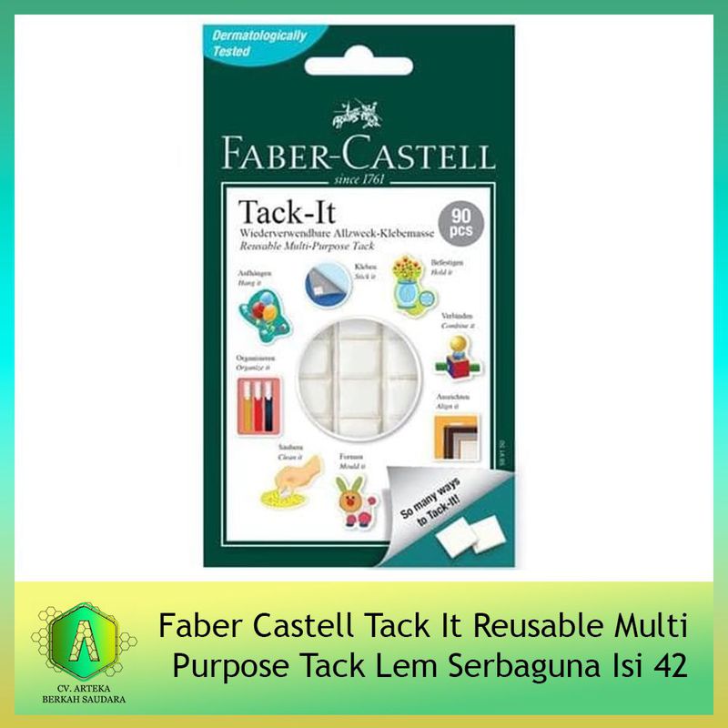Faber Castell Tack It Reusable Multi-Purpose Tack Lem Serbaguna Isi 42