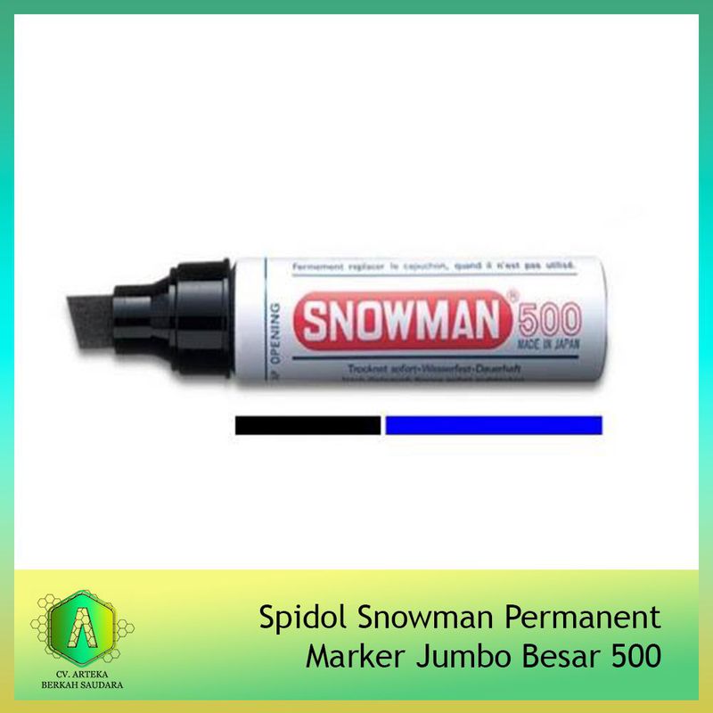 Spidol Snowman Permanent Marker Jumbo Besar 500 - Hitam