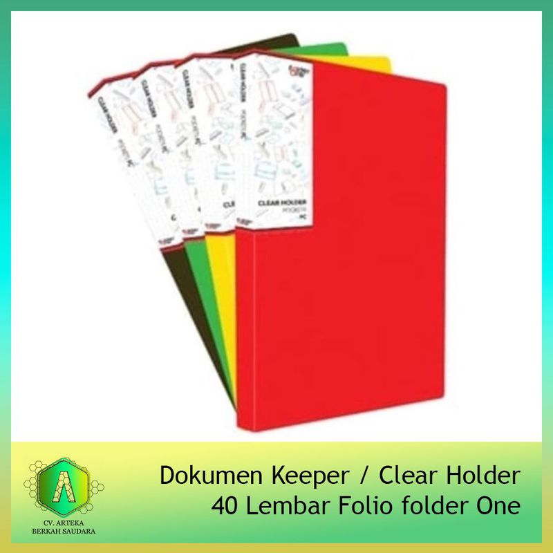 Dokumen Keeper / Clear Holder 40 Lembar Folio folder One
