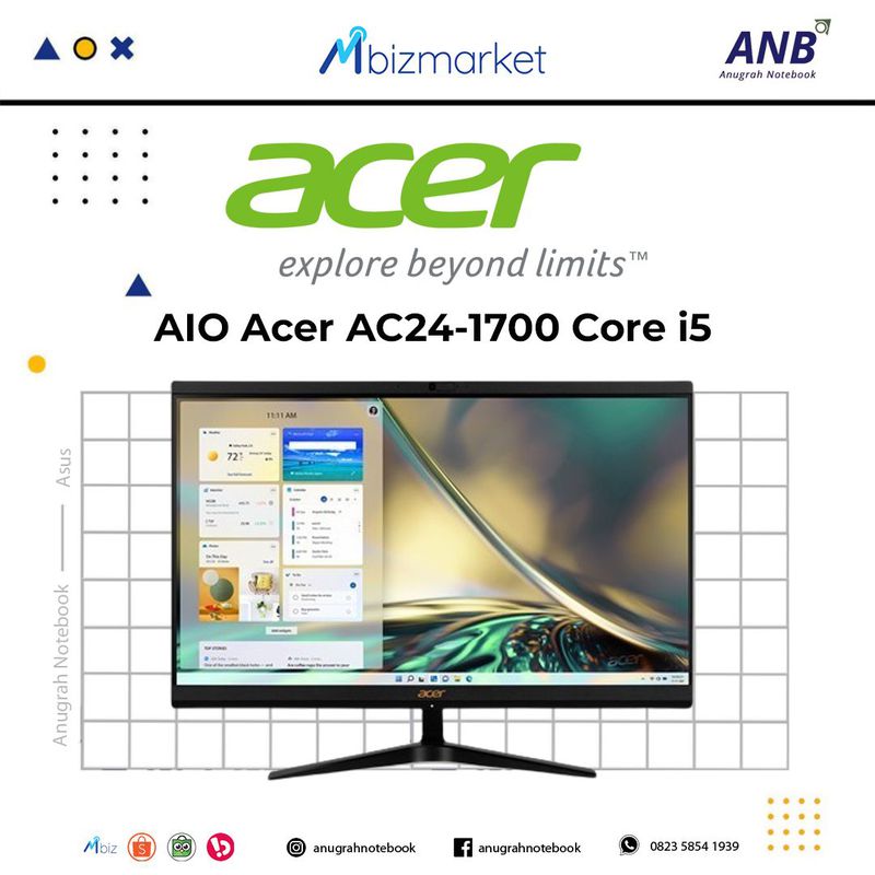 AIO Acer AC24-1700 Core i5-1235U/16GB/512GB/23,8