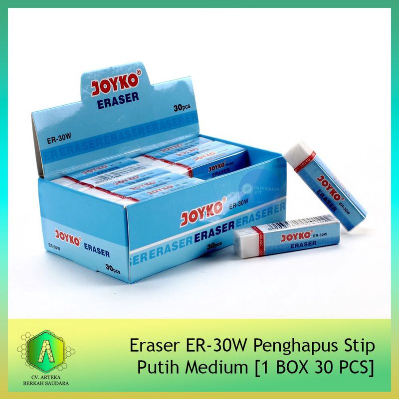 Eraser JOYKO ER-30W Penghapus Stip Putih Medium [1 BOX 30 PCS]